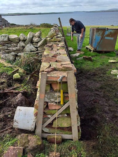 Dry stone dyke building | North Isles Landscape Partnership Scheme